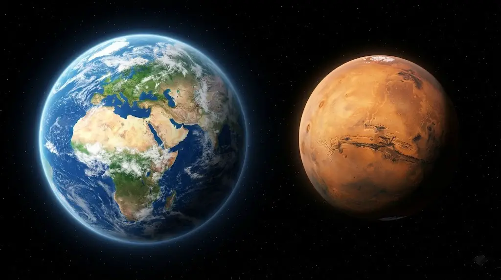 Mars vs Earth — How the Two Planets Compare (Side by Side)