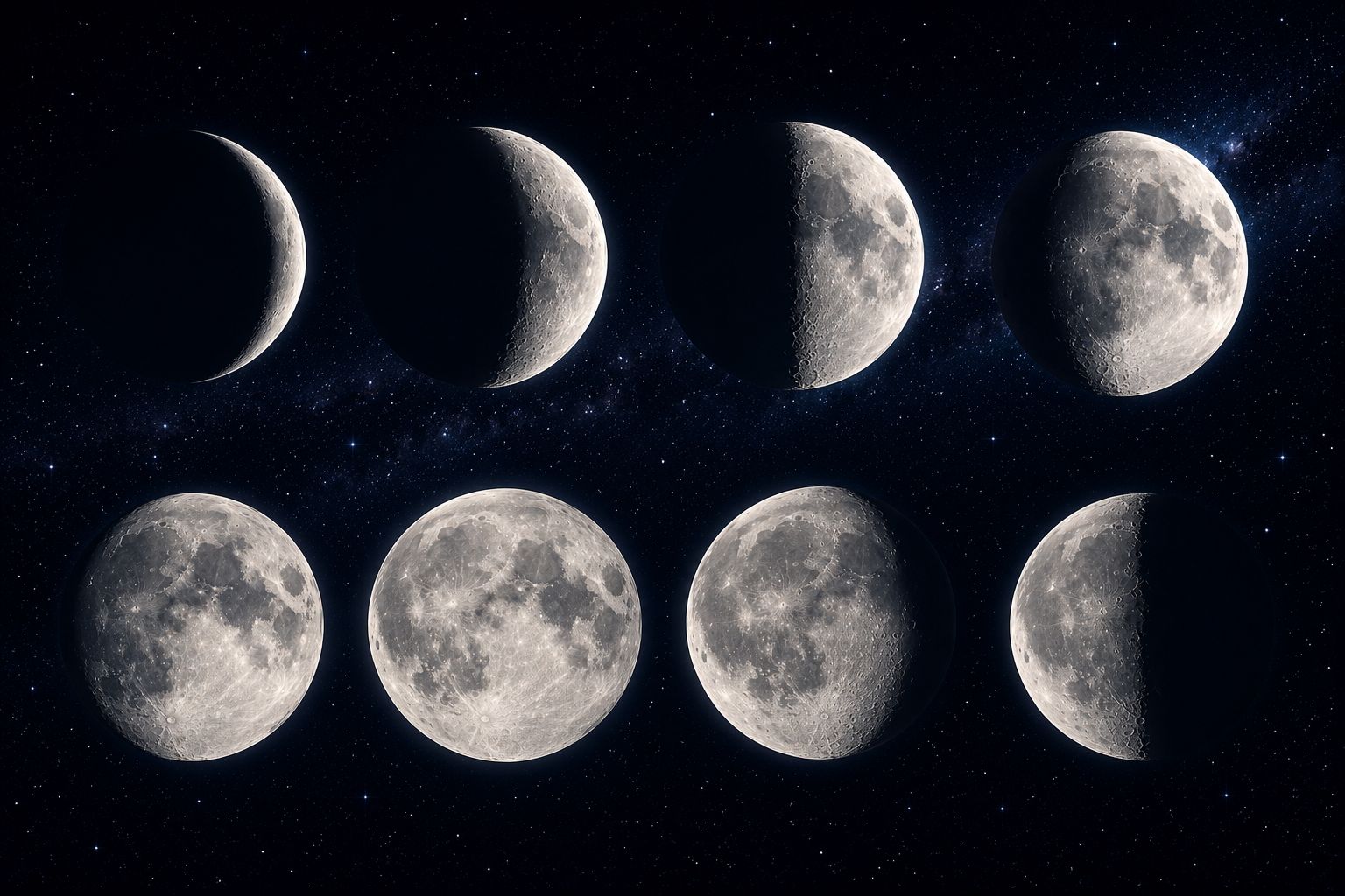 Moon Phases for Kids — All 8 Phases Explained