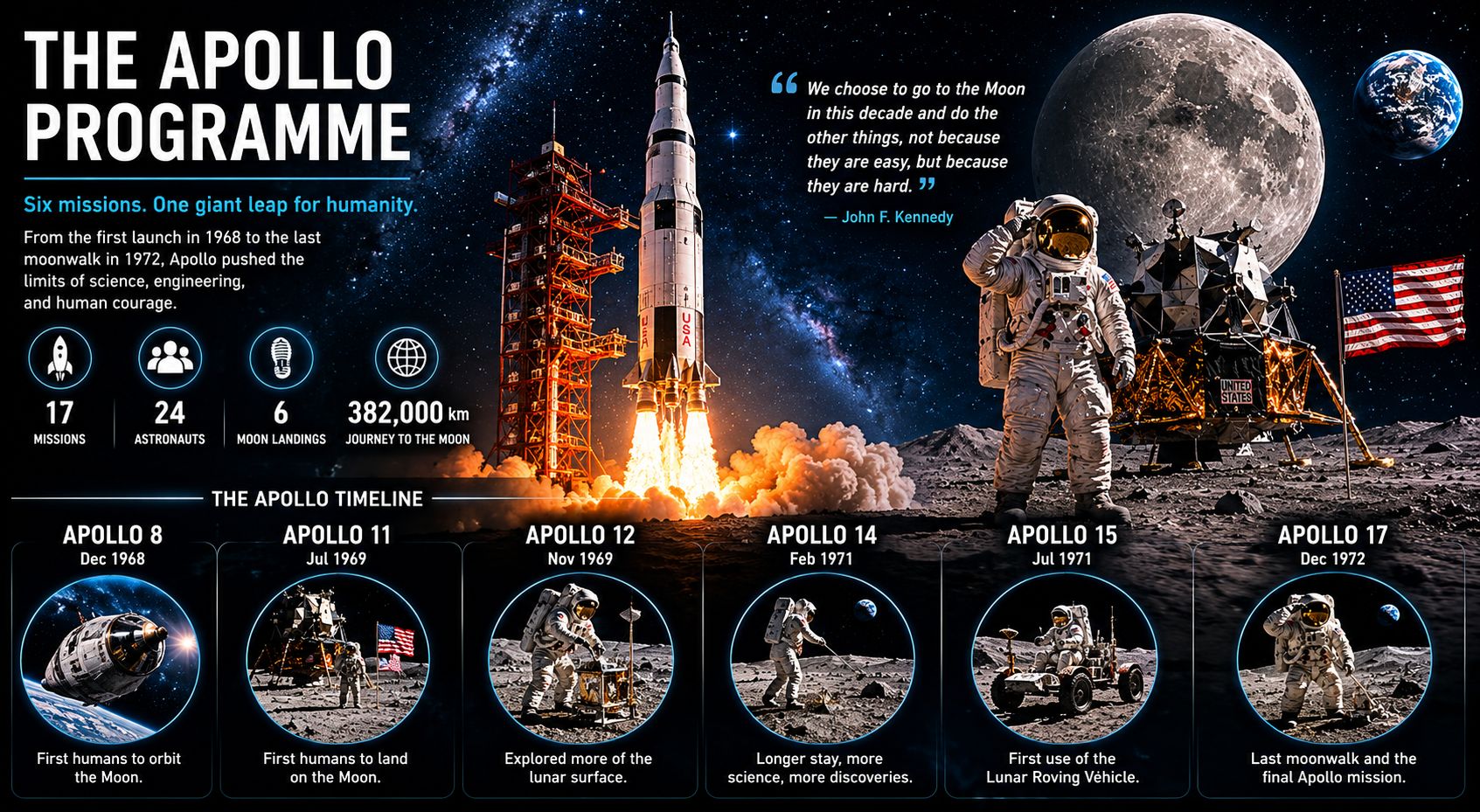 Apollo Missions for Kids — Every Mission, in Order